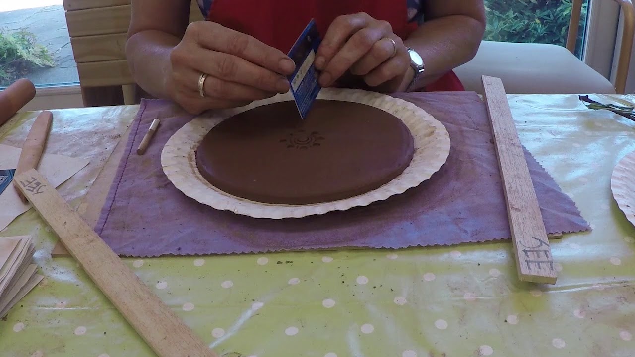 Making a clay mandala - YouTube