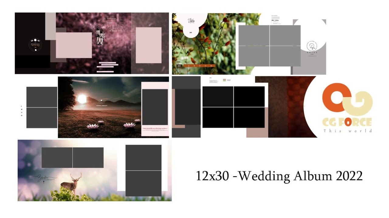 12x30 wedding album design psd 2022 - YouTube