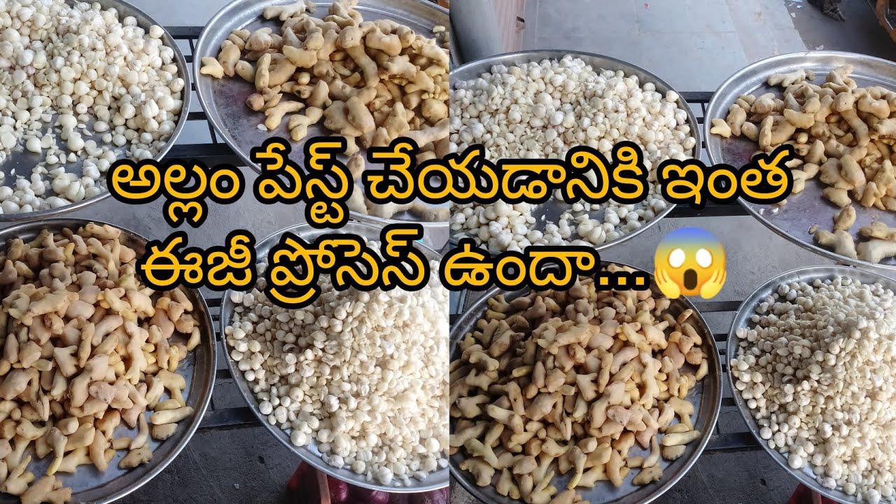 Ginger Garlic Paste for Storage | Allam Velluli Paste | Longer Shelf ...