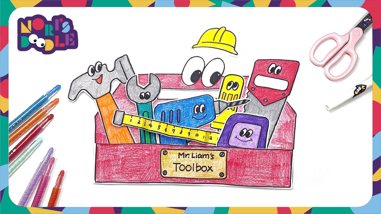 How To Draw a Tool Box 공구세트 그리기, 공구놀이 하기 l Drawing, coloring, and ...