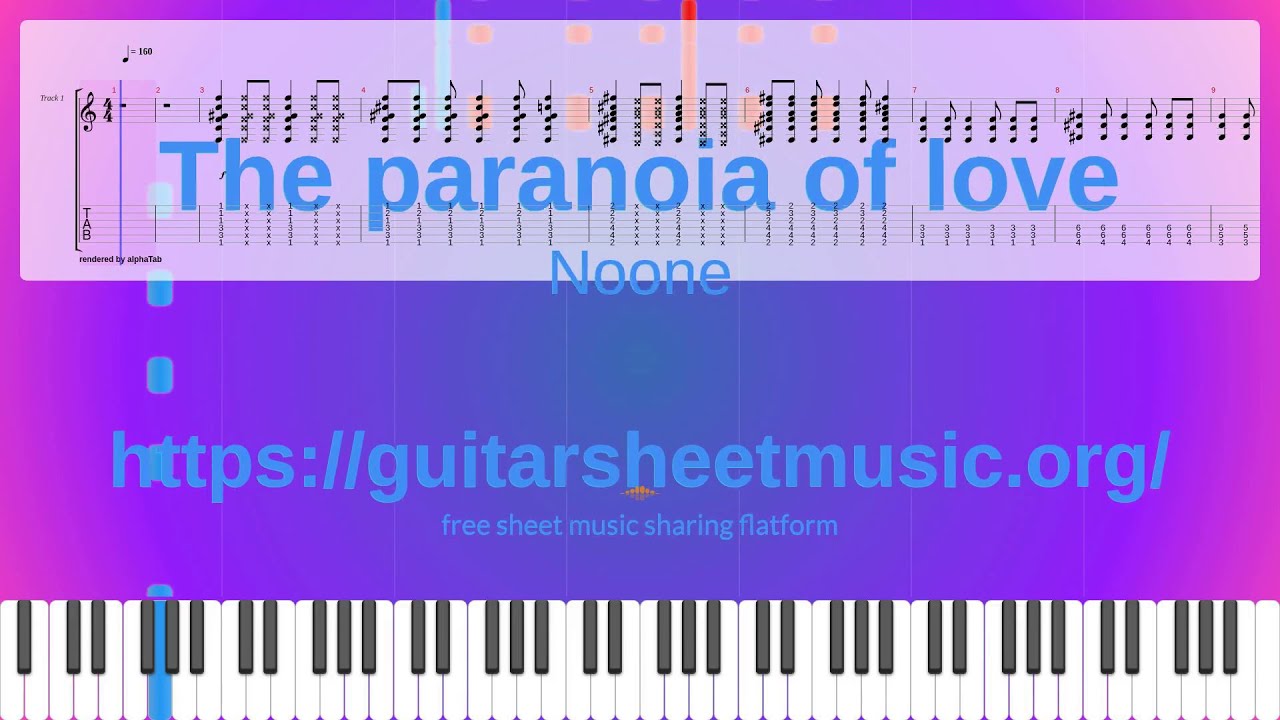 The Paranoia Of Love Sheet Music Free, Noone Synthesia Piano - YouTube