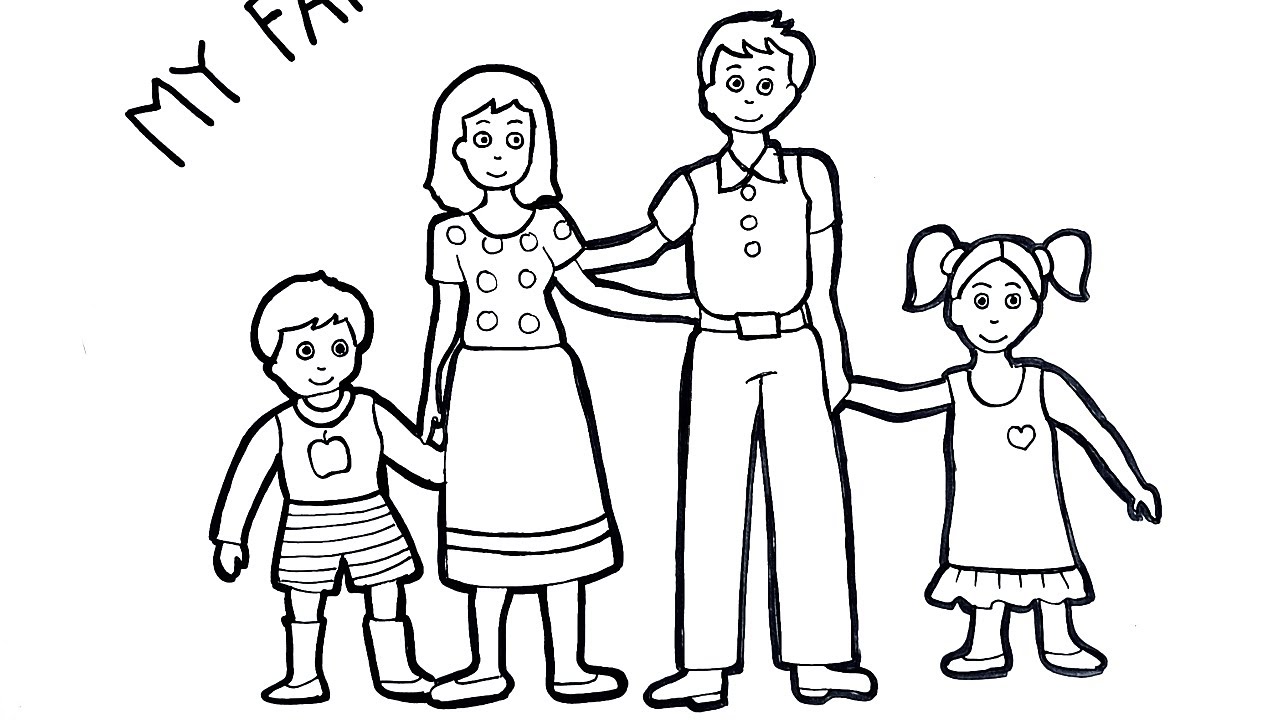 Family Drawing Easy for kids & Toddlers - YouTube