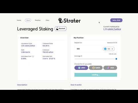 Tutorial 】Strater support 8x Leverage Staking on Bucket - YouTube