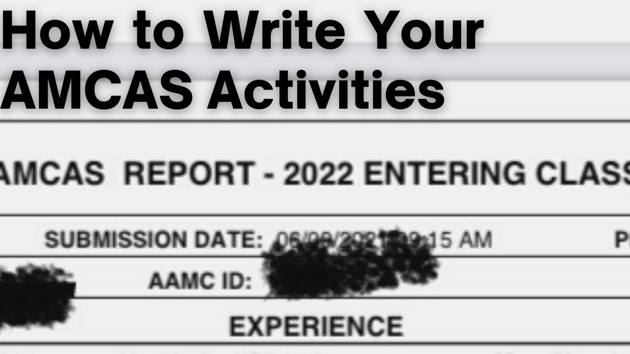 Applying to Medical School||AMCAS Application Deep Dive Pt 2: The ...