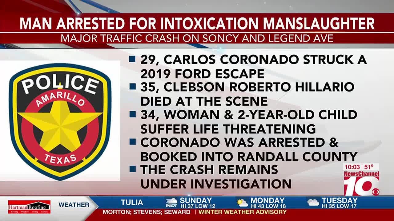 Man arrested for intoxication manslaughter after deadly crash on Soncy ...