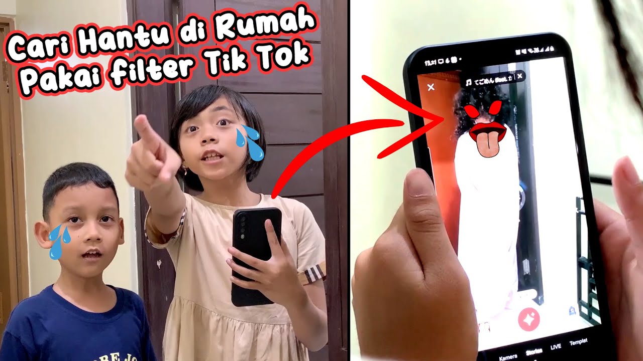 Mencari Hantu Yang Ada di Rumah Pakai Filter Tik Tok Viral - YouTube