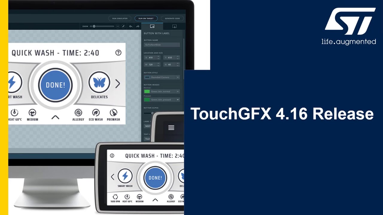 TouchGFX 4.16 Release - YouTube
