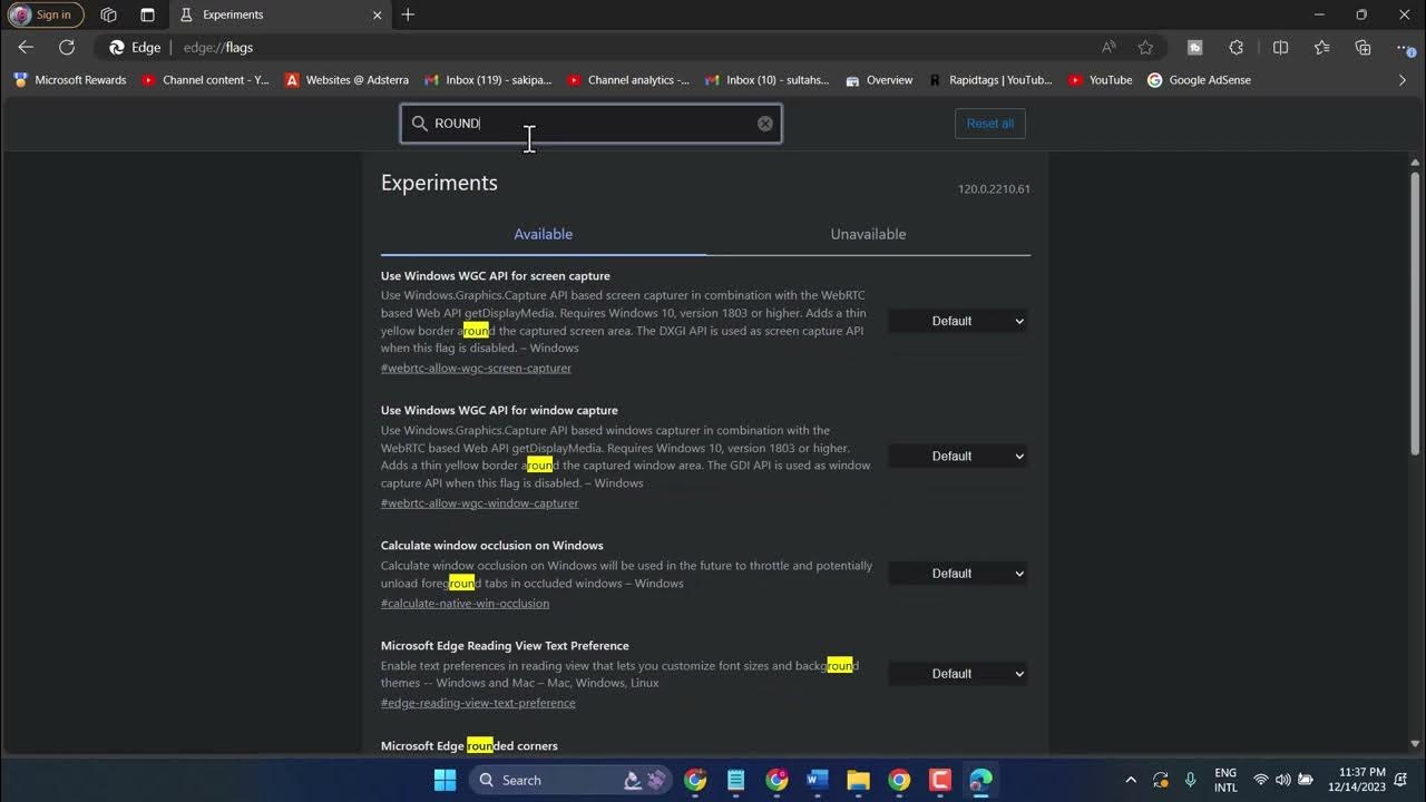 How to Enable or Disable Rounded Corners in Microsoft Edge - YouTube