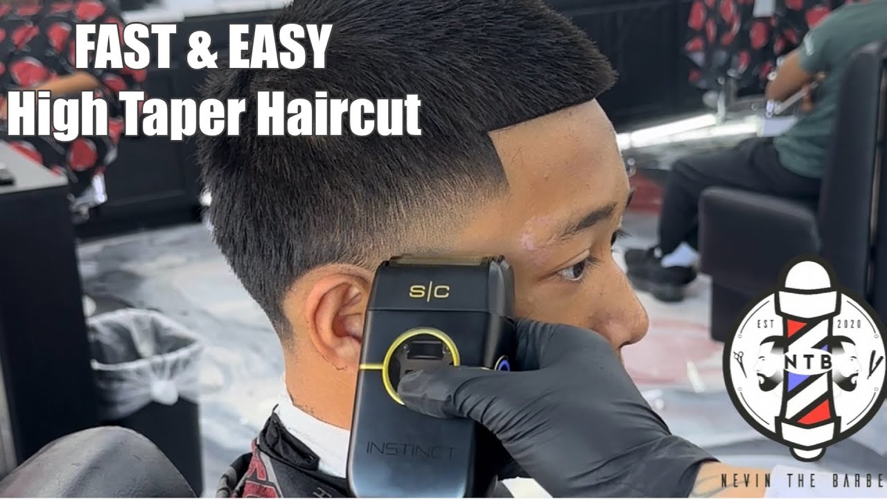 How to do a FAST & EASY High Taper Haircut (Step-by-Step Tutorial ...