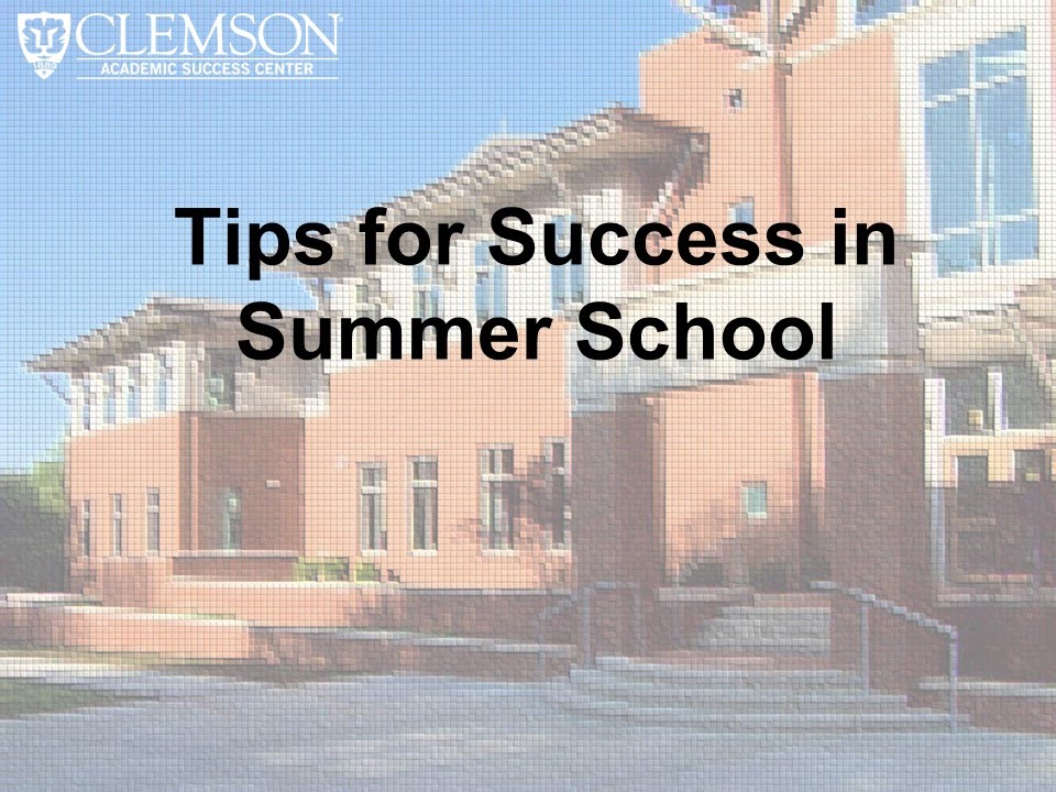 Tips for Success in Summer School - YouTube