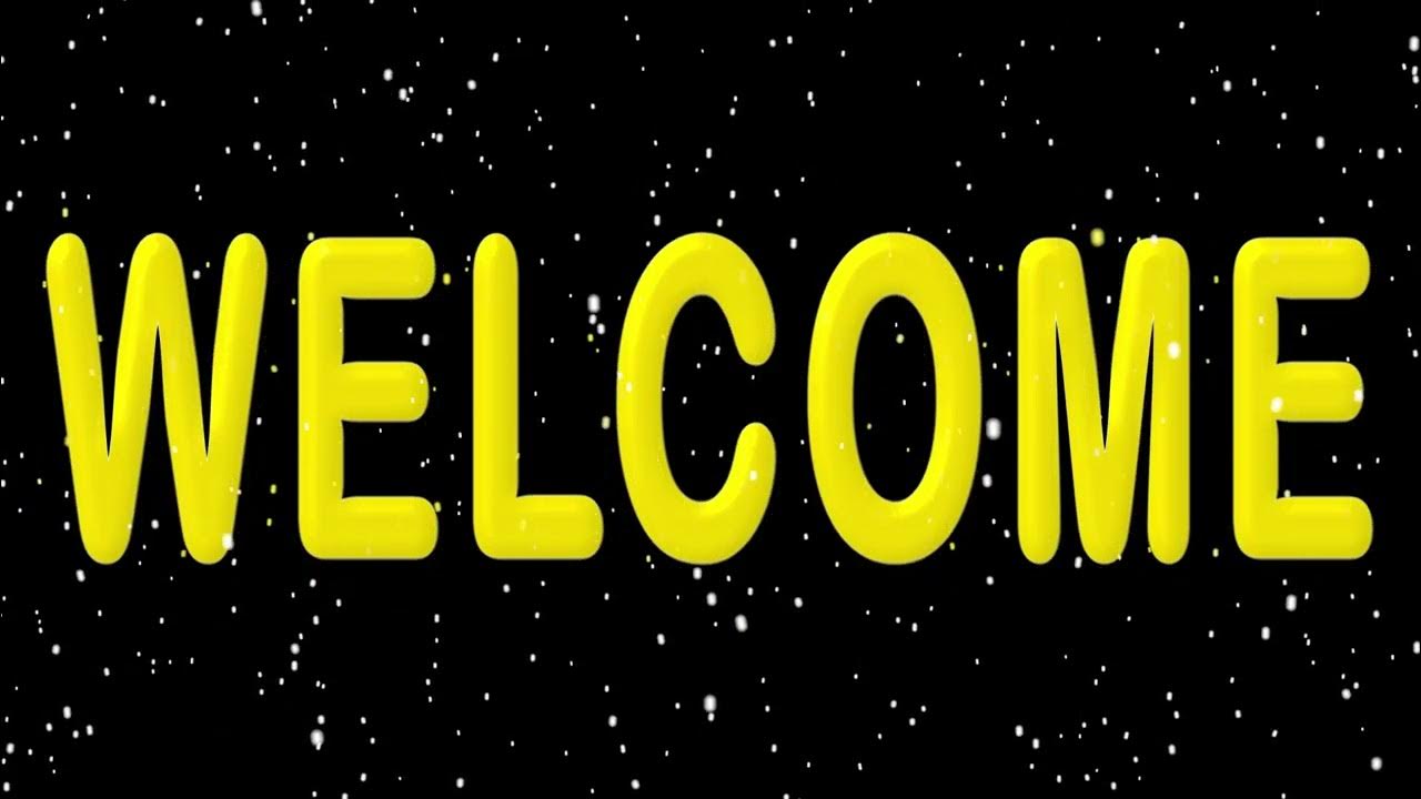 3D Welcome Animation | Different Effects & Speed | Black Screen ...