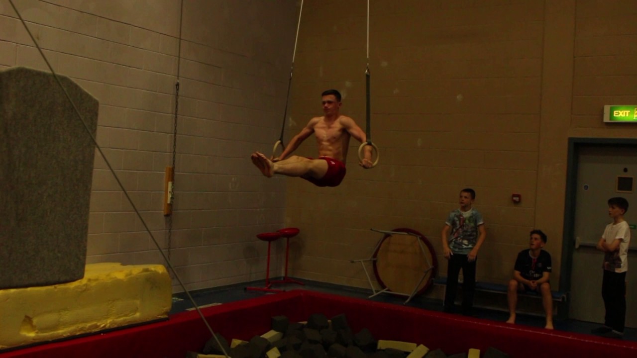Gymnastics Session 1 - Olly Lloyd training for The UK stunt register ...
