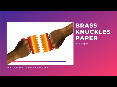 Brass Knuckles Paper - How to make a paper brass knuckles AMAZING - YouTube