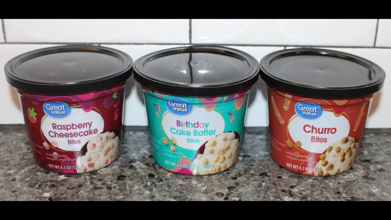 Great Value (Walmart) Raspberry Cheesecake Bites, Birthday Cake Batter ...