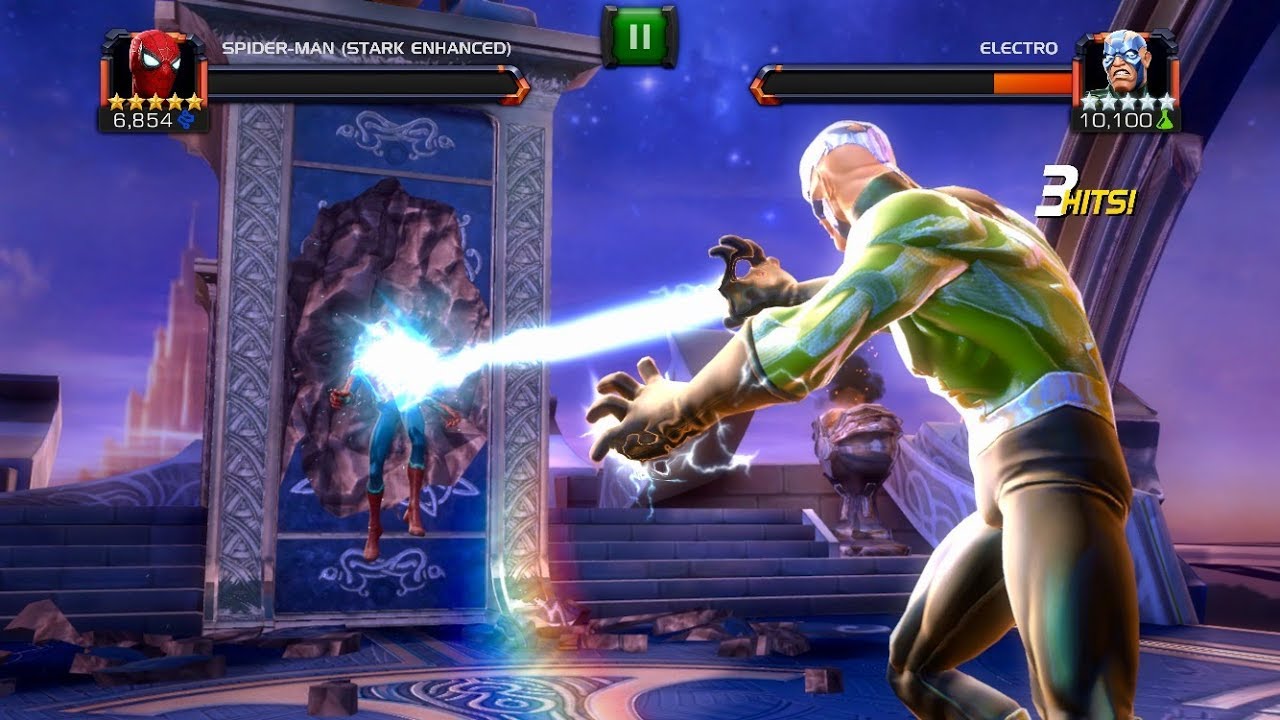 Marvel Contest of Champions: Spider man (Stark Enhanced) Vs Electro ...