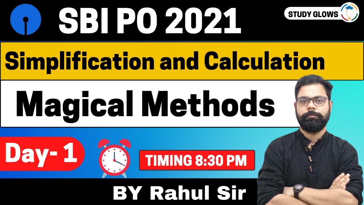 Simplification and calculation magical methods for SBI PO 2021 - Day 1 ...