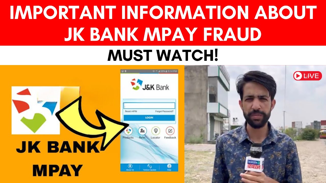 Important information about JK Bank Mpay fraud - YouTube