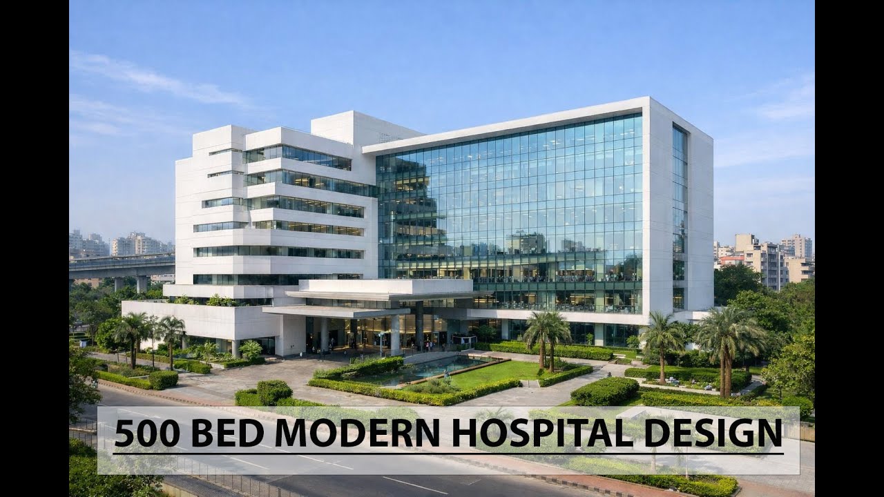 500 Bed Modern Hospital Design | Multi-Specialty Healthcare Campus ...