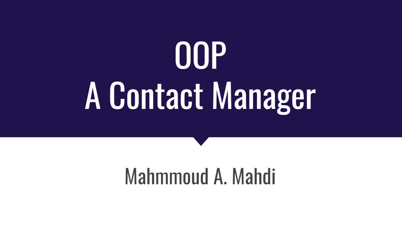 A Simple Contact Manager Application (C++) - YouTube