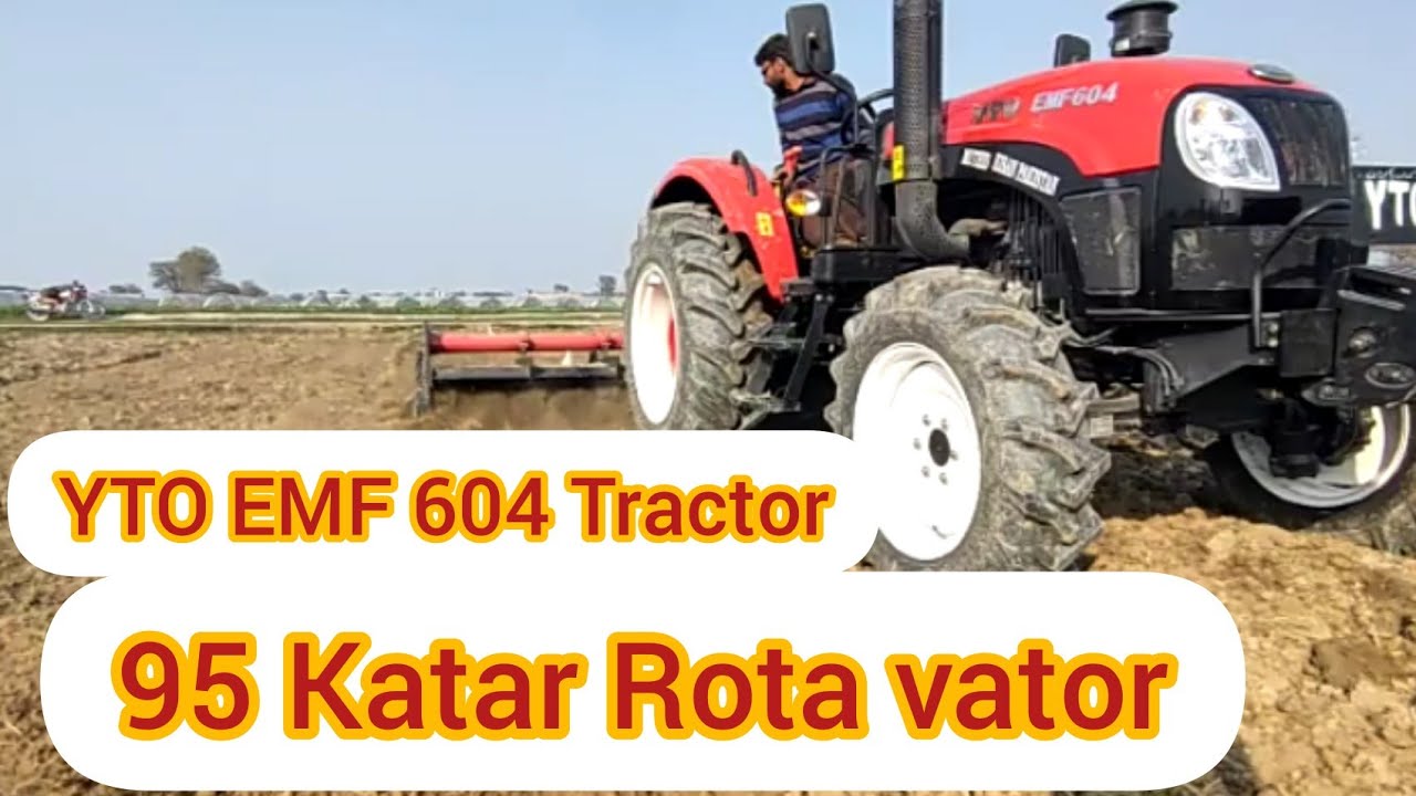 YTO EMF 604 Tractor 60 HP 4 Wd 95 Katar Rota Vator Good Work - YouTube