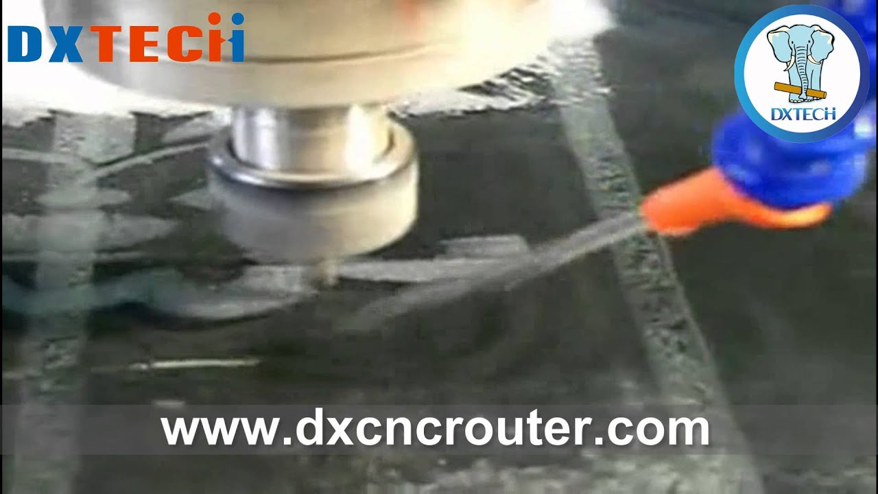 DX CNC Router engraving on glass - YouTube