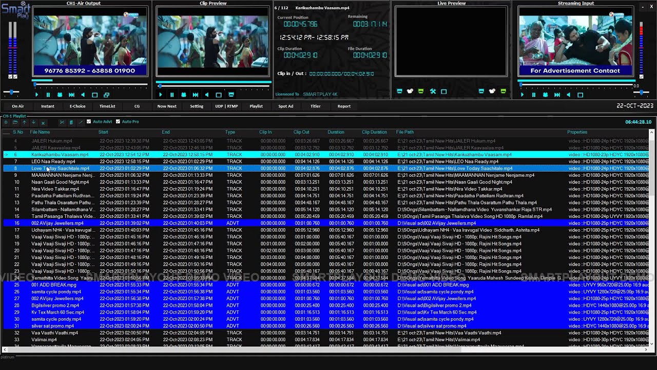 Playout Software TV Channel Automation SmartPlayout Channel Software 8k ...