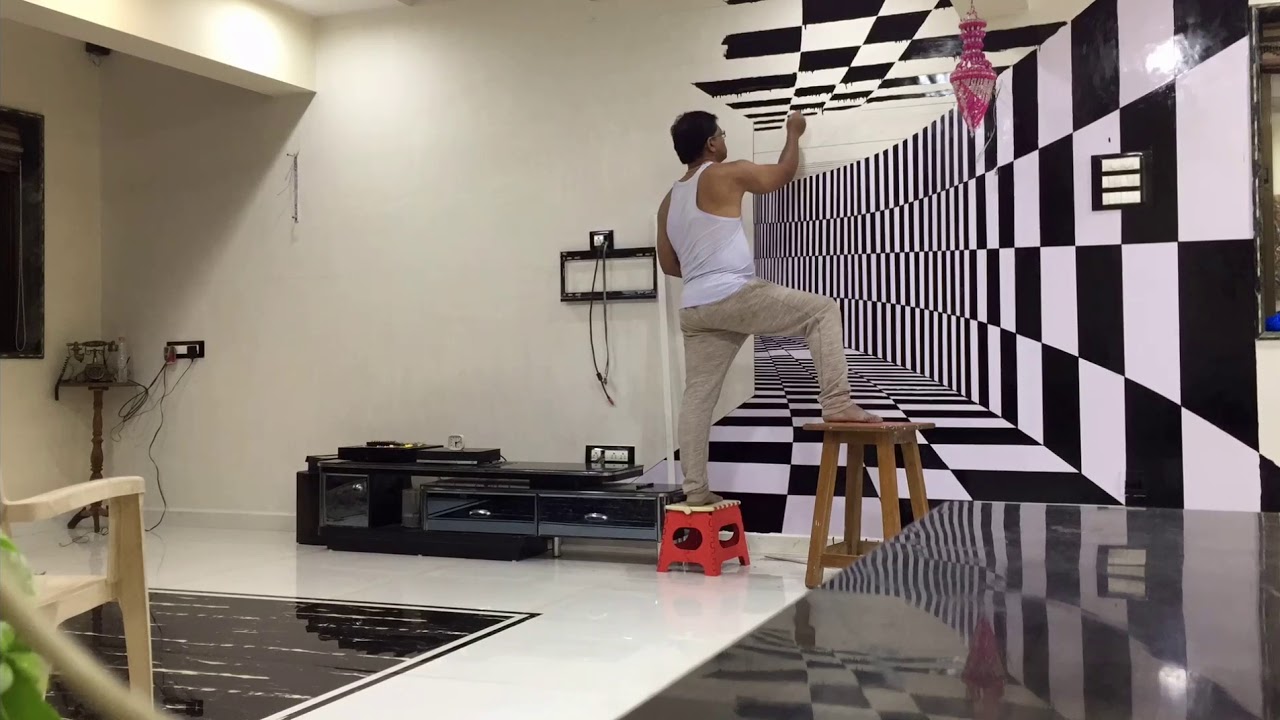 3D tunnel wall painting by my family (DIY) - YouTube