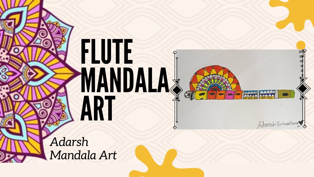 FLUTE MANDALA ART// EASY MANDALA ART - YouTube