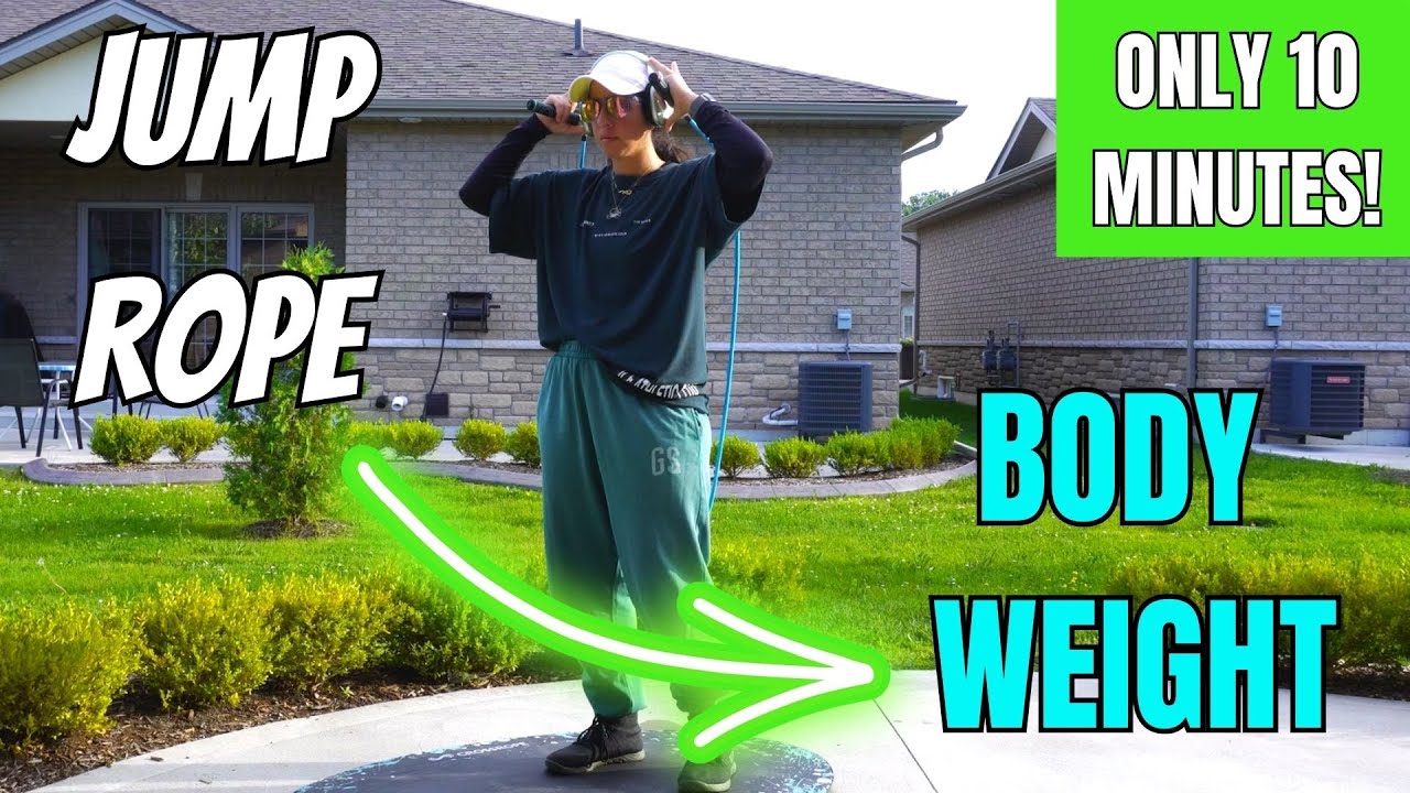 10 Minute Full Body JUMP ROPE Workout (Beginner Friendly!) Follow Along ...