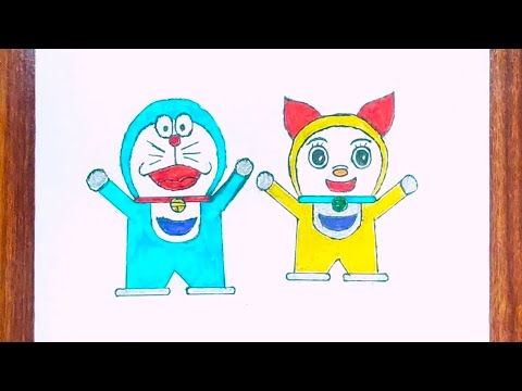 How to draw Doraemon with its sister Dorami 🐱🤗💖 || Cute drawing ideas ...