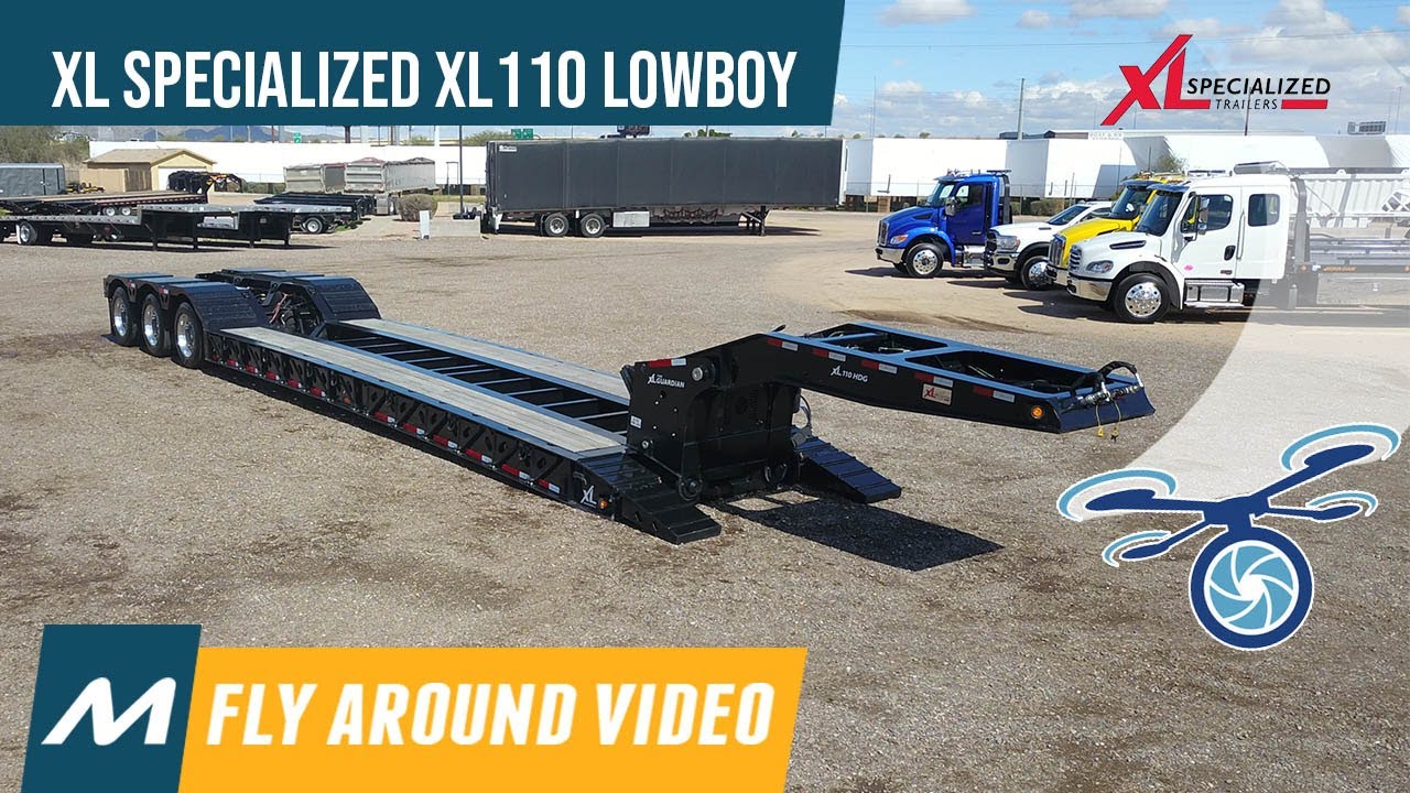 55 Ton Lowboy Trailer - XL Specialized Guardian 110HDG - YouTube