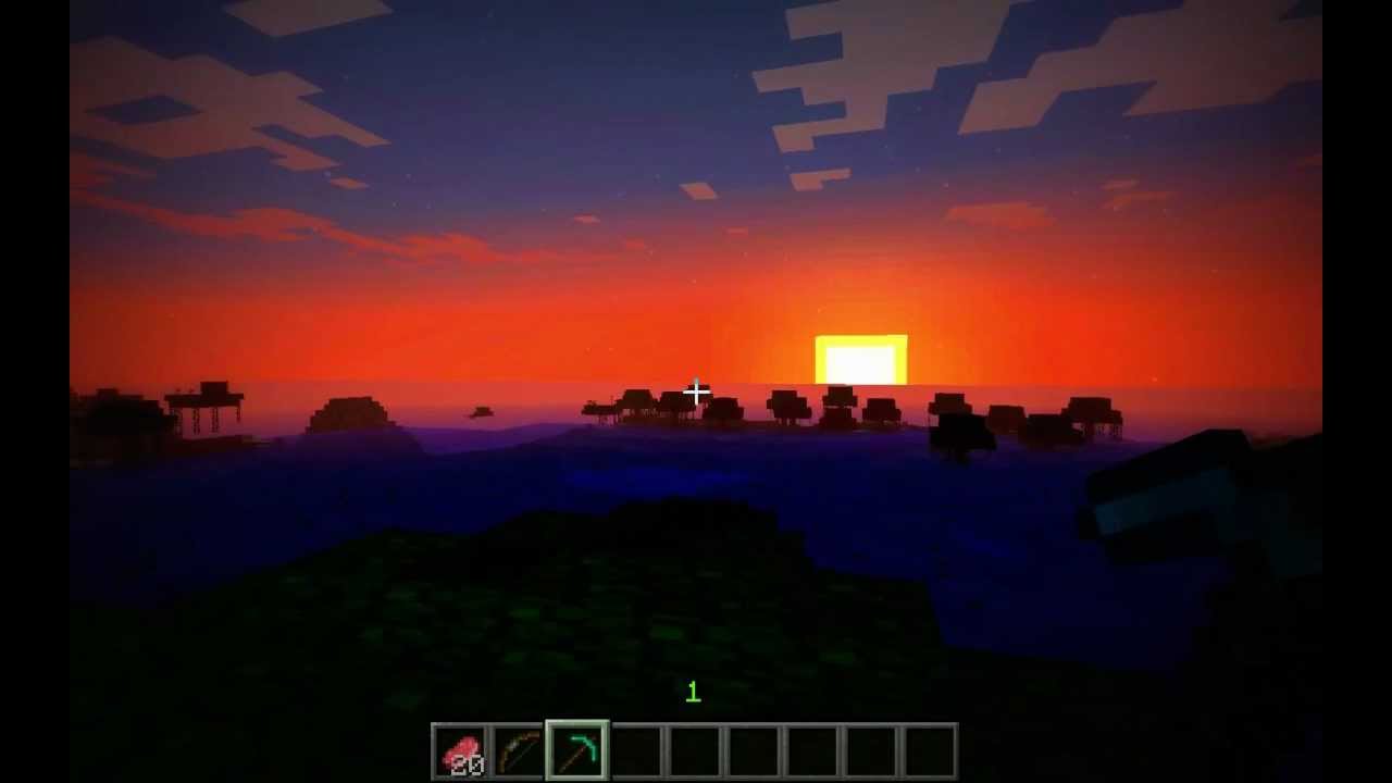 Minecraft Sunset - YouTube