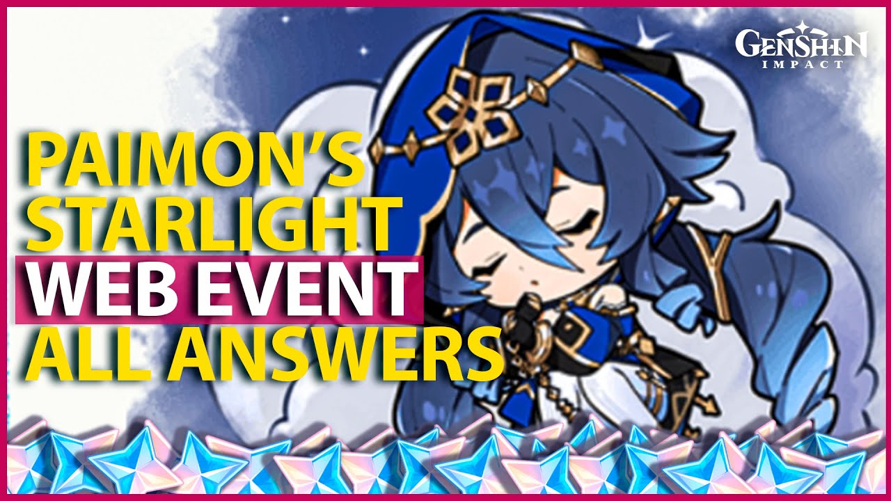 Paimon's Starlight Expedition Event Guide ALL ANSWERS 40 PRIMOGEMS ...