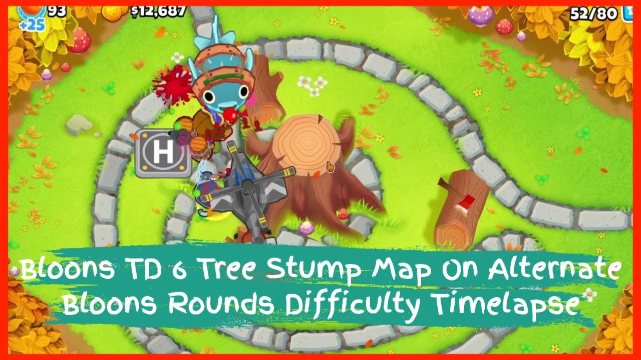Bloons TD 6 Tree Stump Map On Alternate Bloons Rounds Difficulty ...