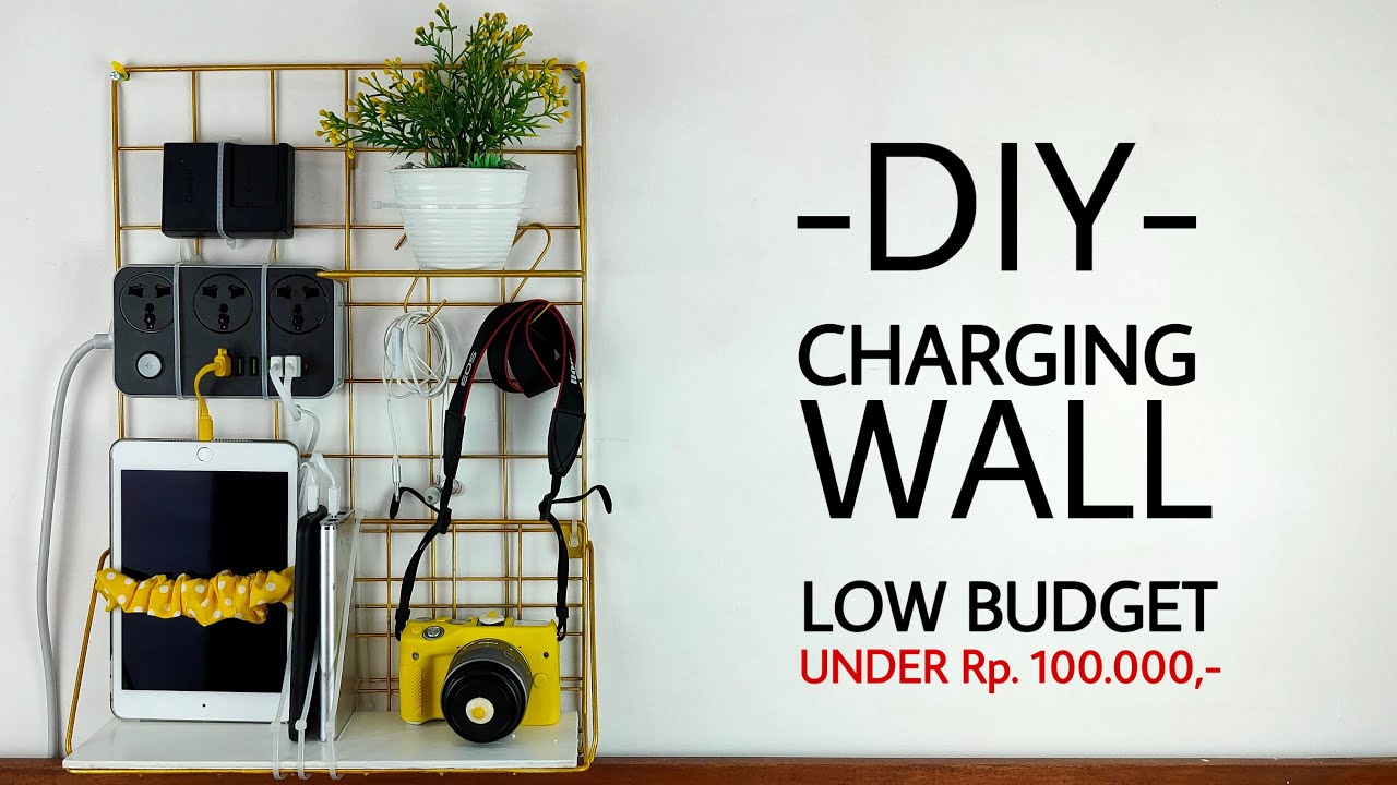 DIY AESTHETIC CHARGING WALL LOW BUDGET | CHARGING STATION | ROOM DECOR ...