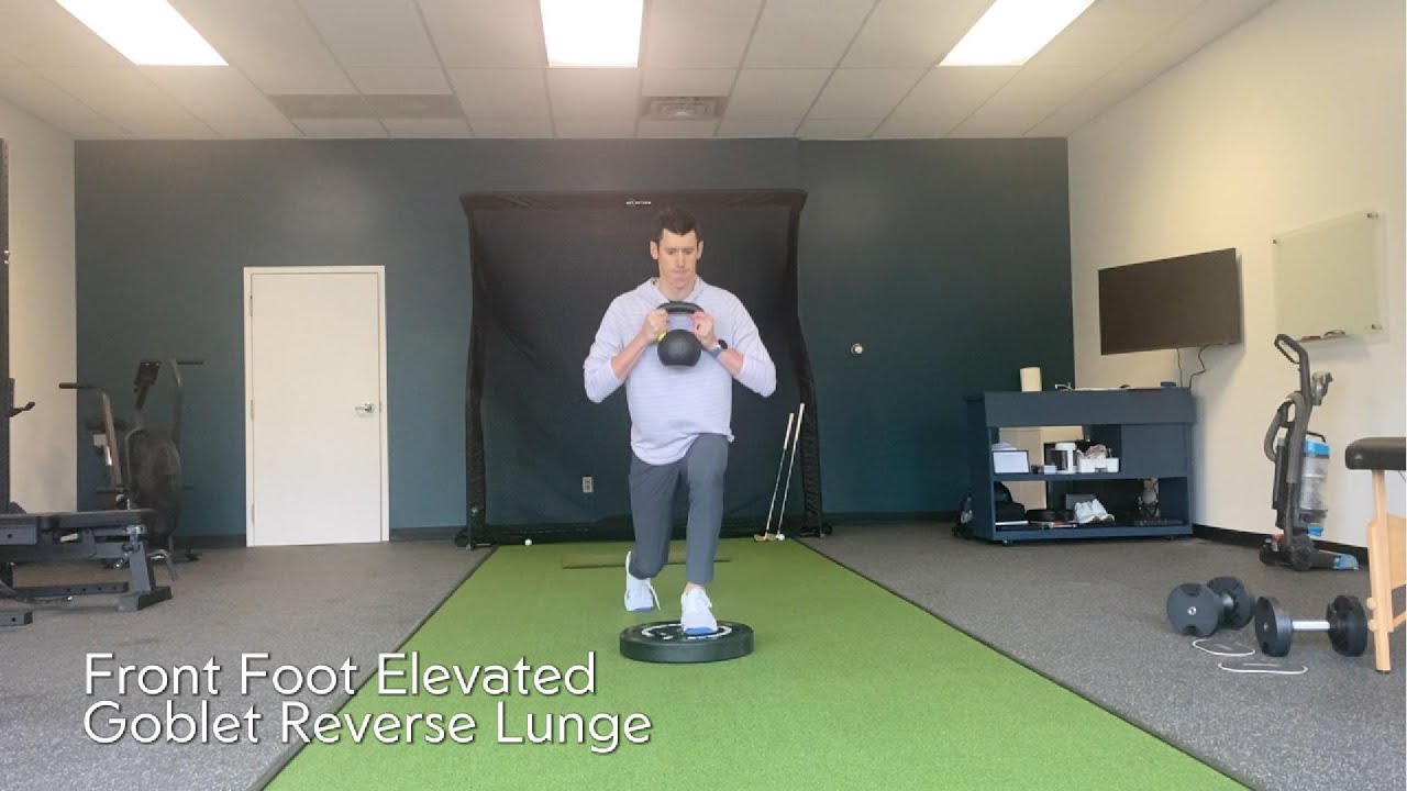 Front Foot Elevated Goblet Reverse Lunge - YouTube
