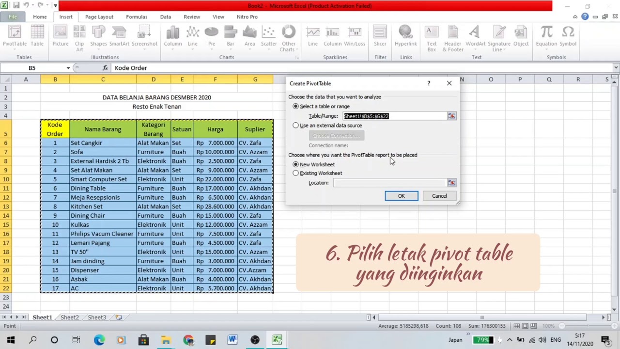 Tutorial Pivot Table dan Pivot Chart - YouTube