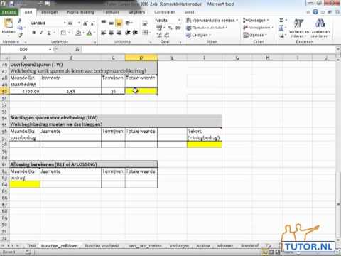 Excel 2010 Basiscursus: 0301 De basis van het werken met formules ...