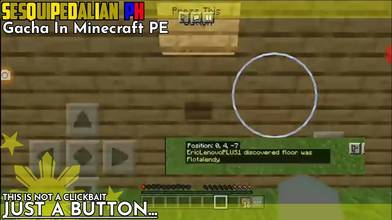 [Gacha In Minecraft PE] "Just a button...but...watch the whole video ...