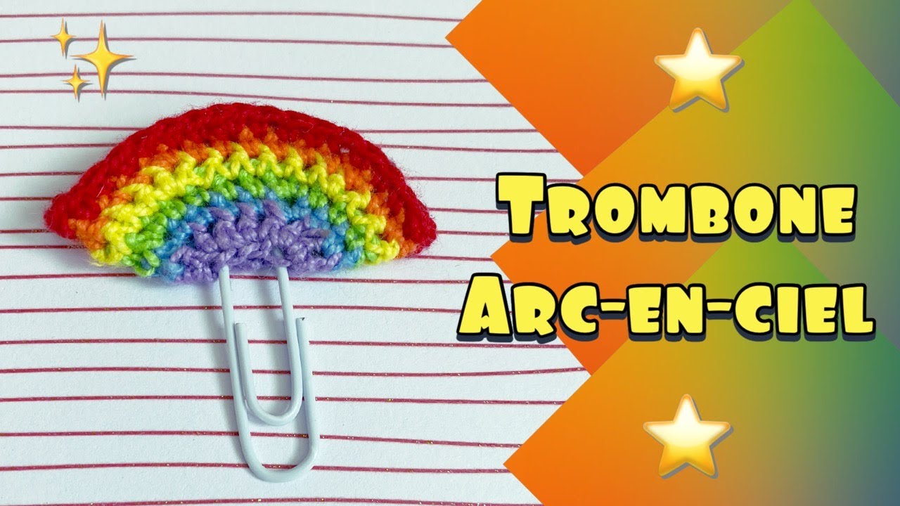 Trombone Arc-en-ciel au crochet - Tuto en français - Crochet Planner ...
