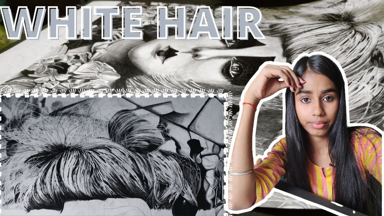 How to DRAW WHITE HAIR / HIGHLIGHTS Tutorial for beginners || FOR ...