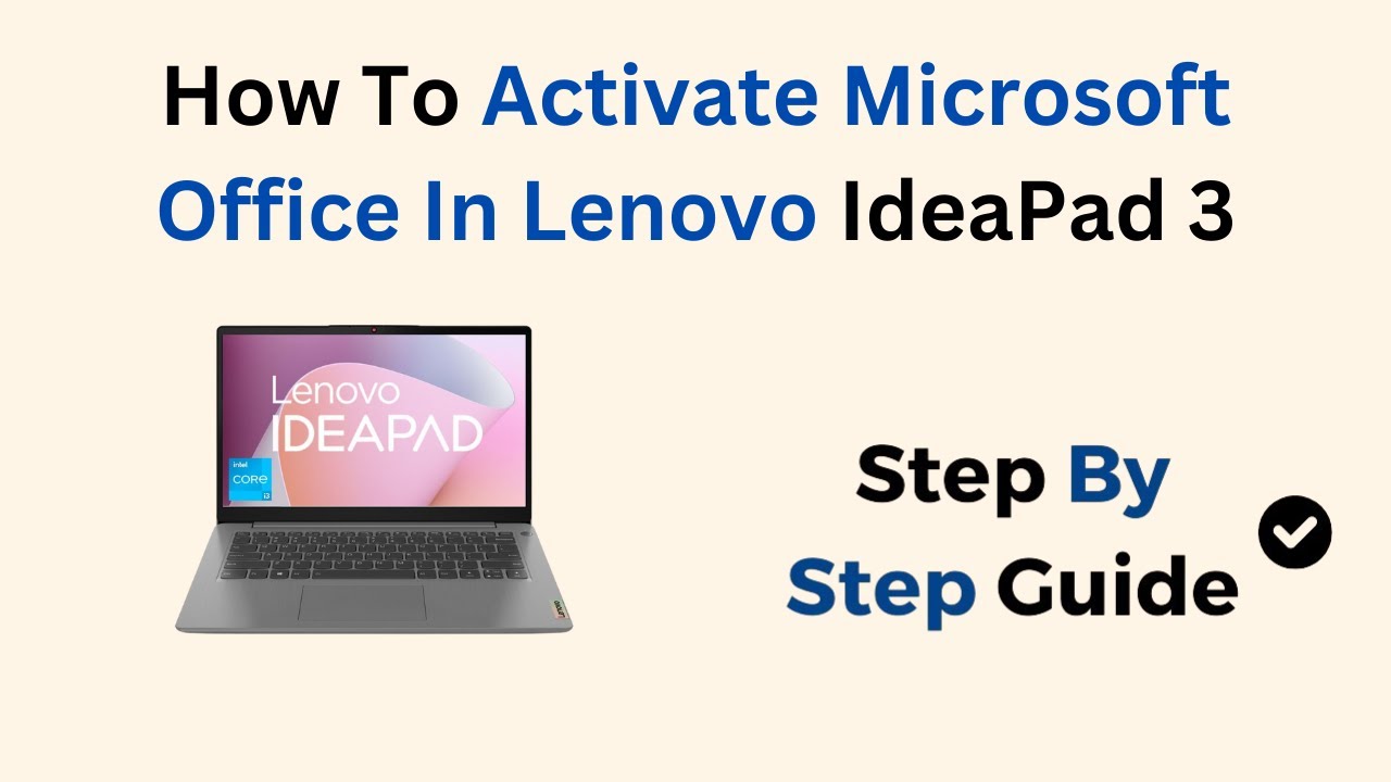 How To Activate Microsoft Office In Lenovo IdeaPad 3 - YouTube
