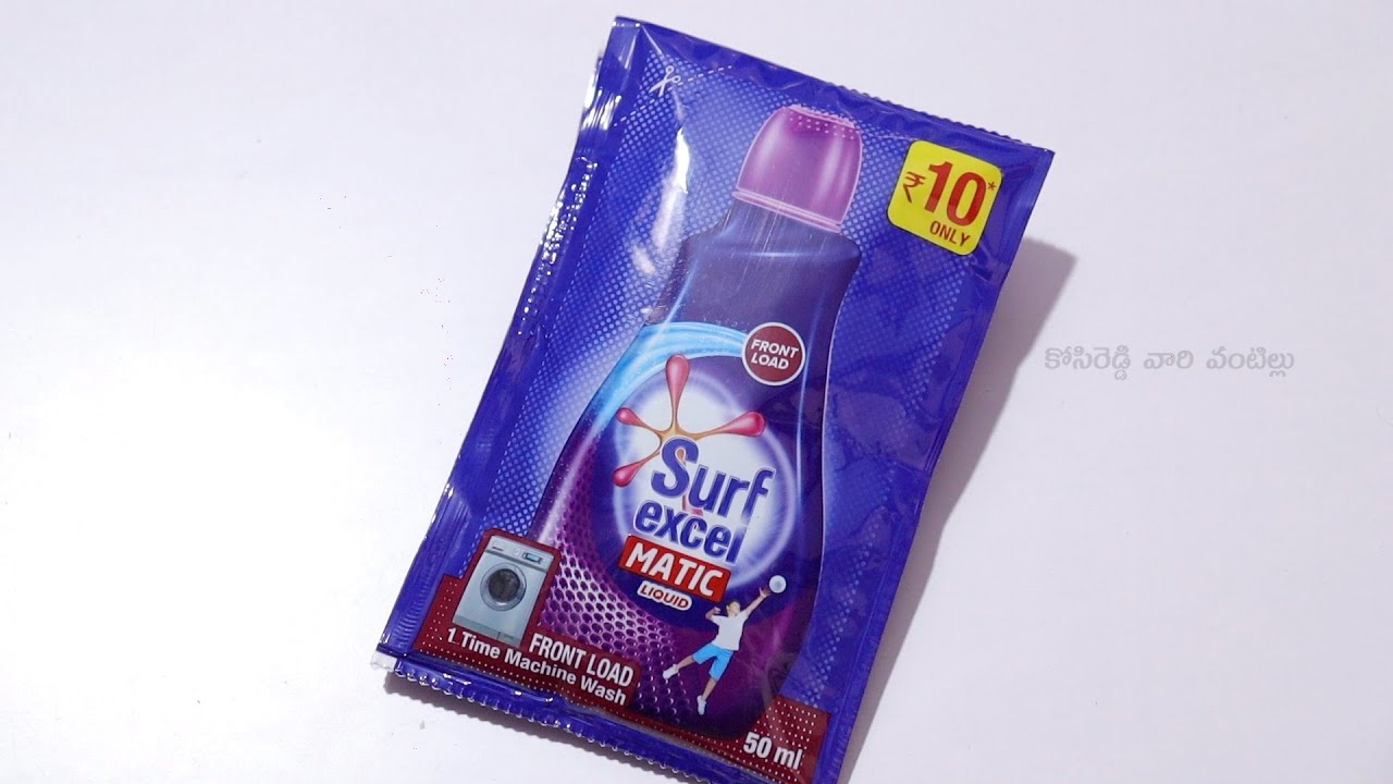 #surfexcel Matic Liquid Front Load Sachet,Washing Machine for Clothes # ...