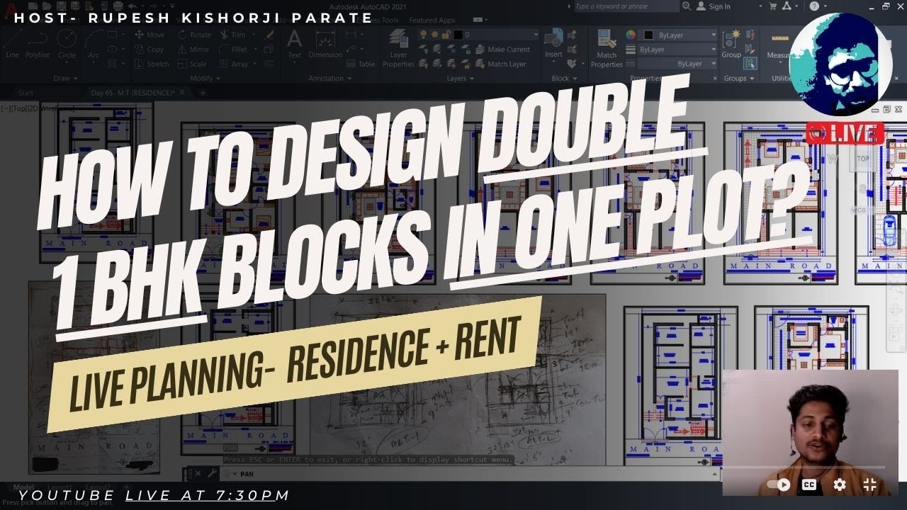 How to Design Double 1 BHK Blocks in One plot? (Live Planning ...