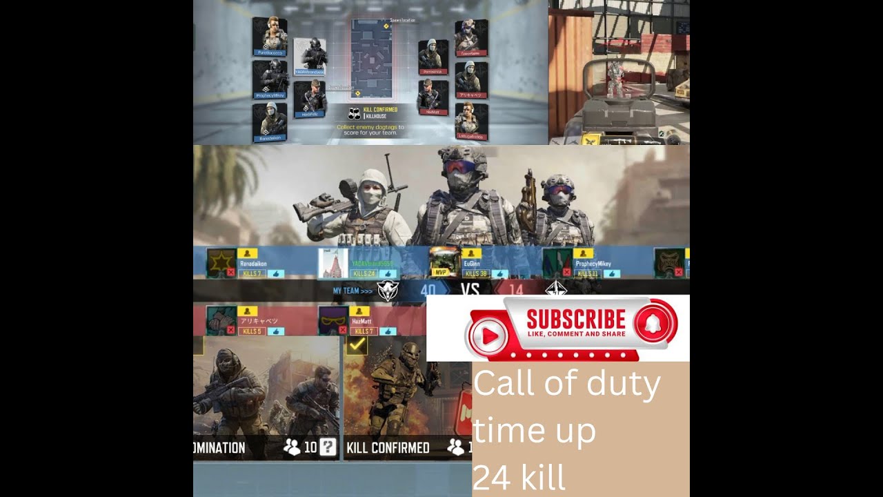Call of duty 24kill win victory ️ team up multiple scode..|| game vidio ...