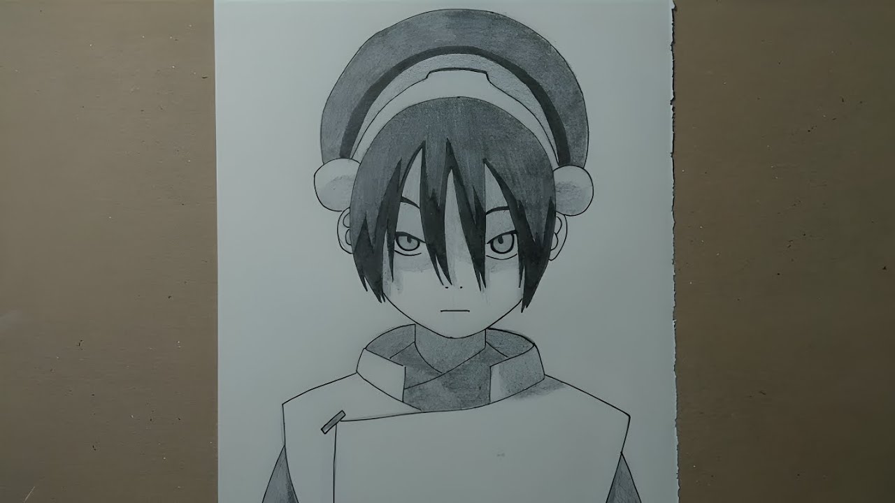 how to draw toph step by step | the legend of Aang - YouTube