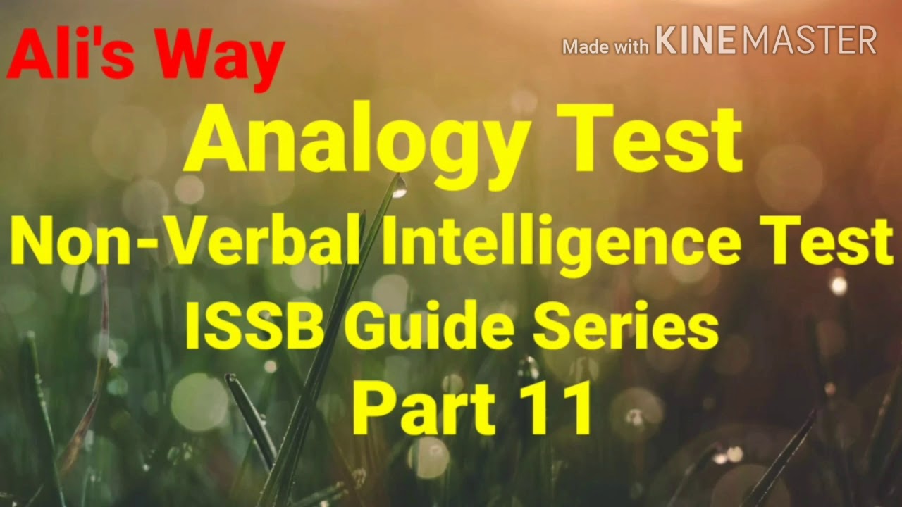 Analogy test|Non Verbal intelligence test|ISSB ISSB Guide Series Part11 ...