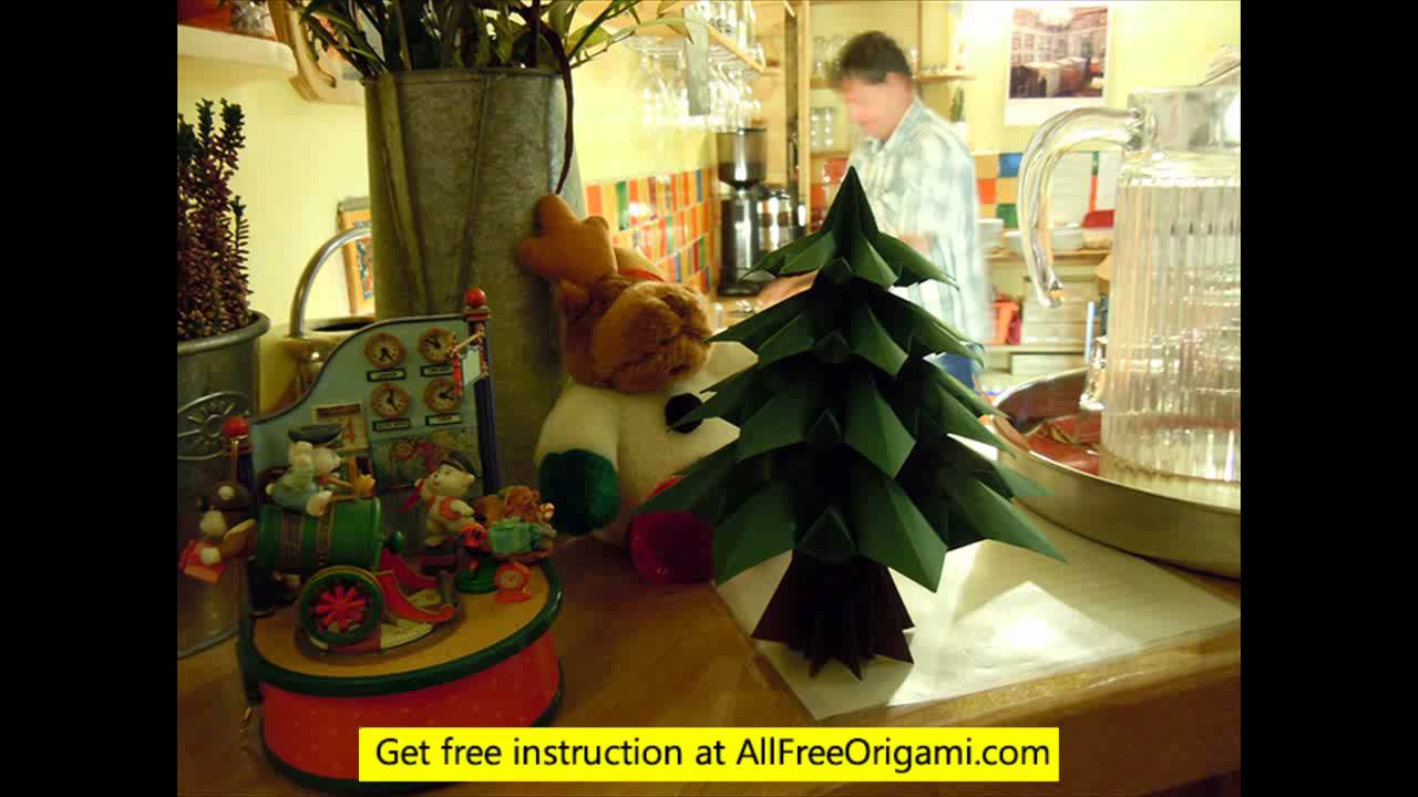 origami tree trunk - YouTube