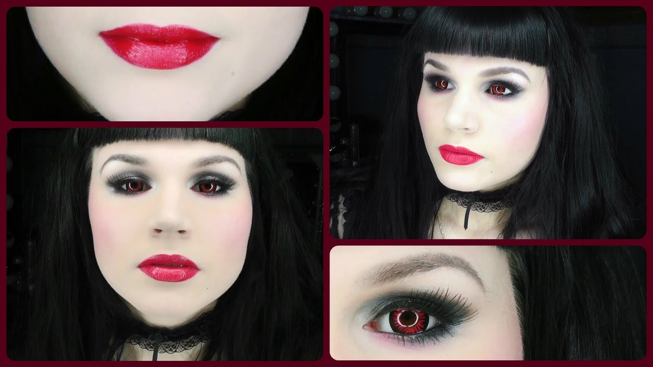 Gothic Doll Makeup, RED - YouTube