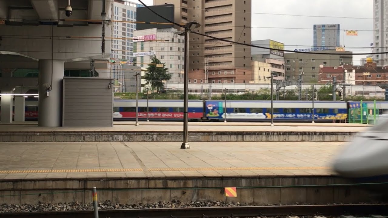 순천만국제정원박람회 홍보 랩핑 KTX 동대구역 발차(KTX #42열차) - YouTube